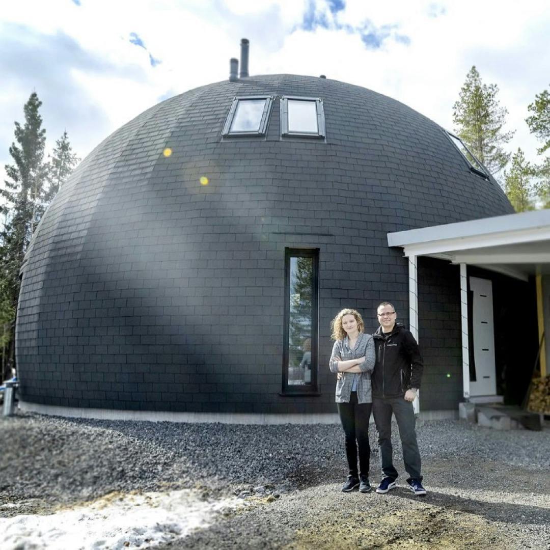 The spheric Dome house: how the kitchen with Dekton Kelya moved into ...