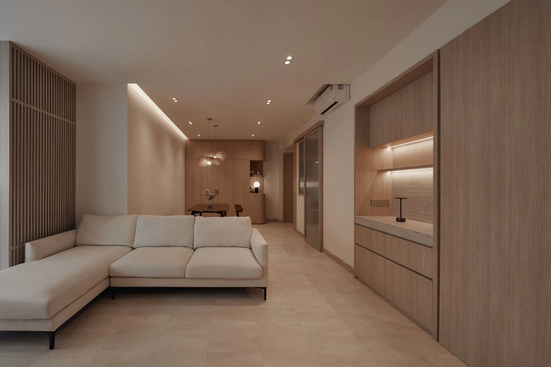 A minimalist home with earthy tones harmoniously blended with Dekton ...