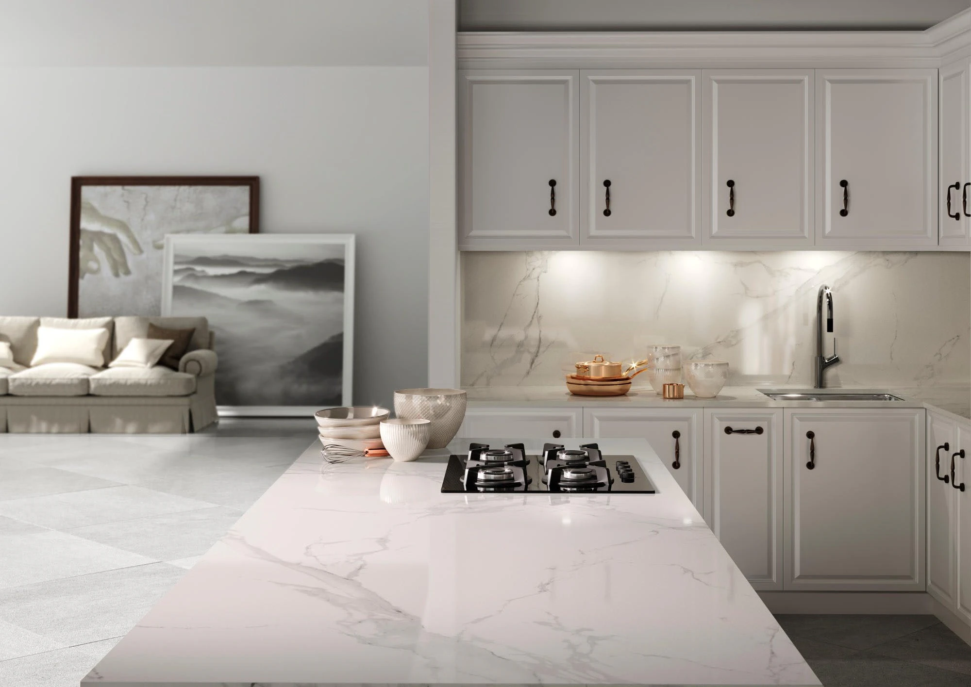 A U-shaped kitchen for order and functionality - Cosentino Australia