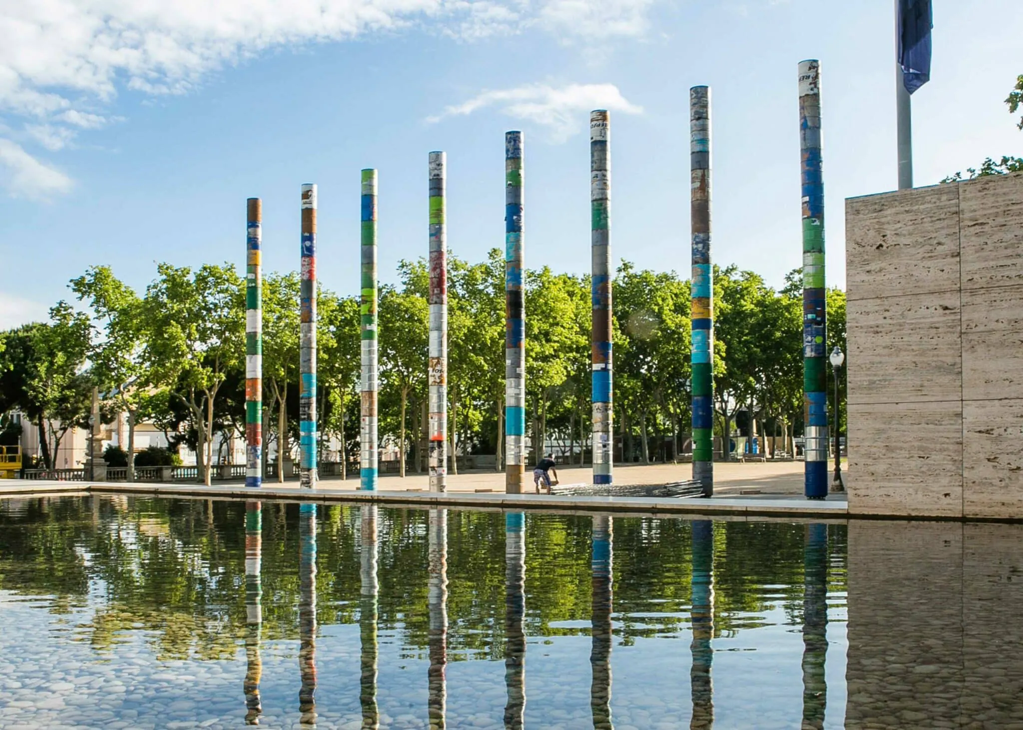 Conmemorative columns Barcelona Pavilion - Cosentino Hong Kong