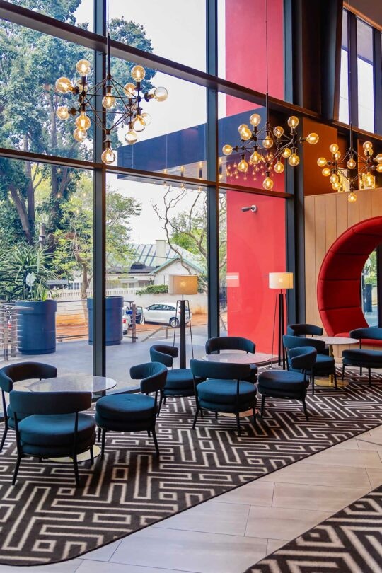 A bold rooftop bar in the heart of Rosebank enhanced by Dekton surfaces ...