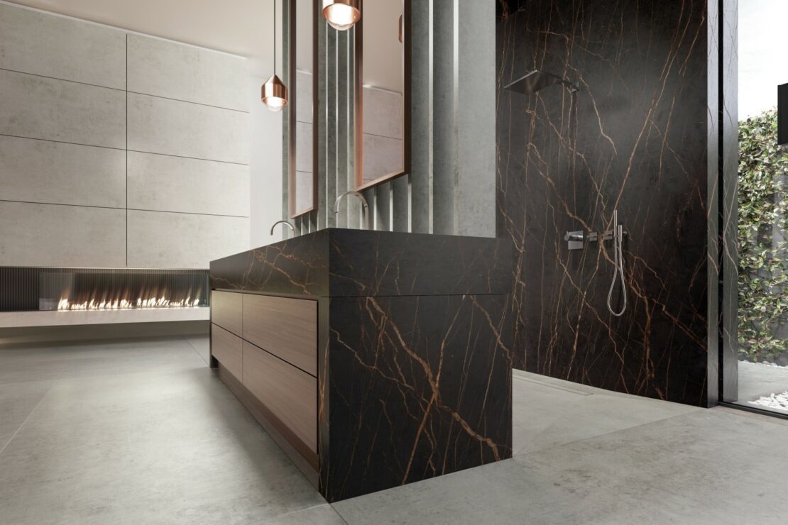Urban Hideaway: the bathroom with an architectural character designed ...