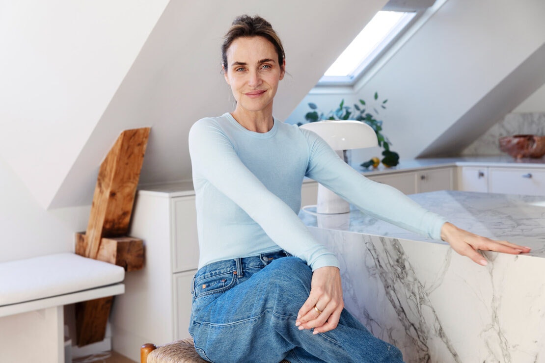 An elegant and functional kitchen in the penthouse of Norwegian actress ...