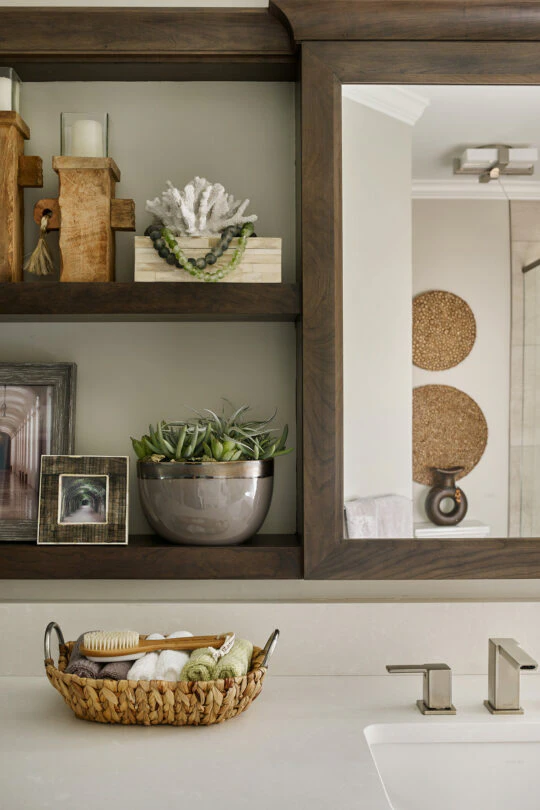 Kandrac & Kole Interior Design modernize this nature-inspired Master Bath