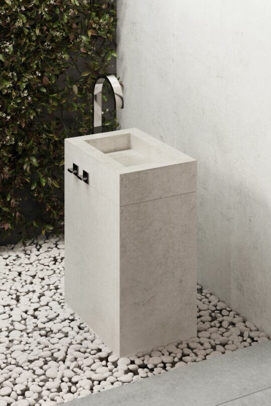 Urban Hideaway: the bathroom with an architectural character designed ...