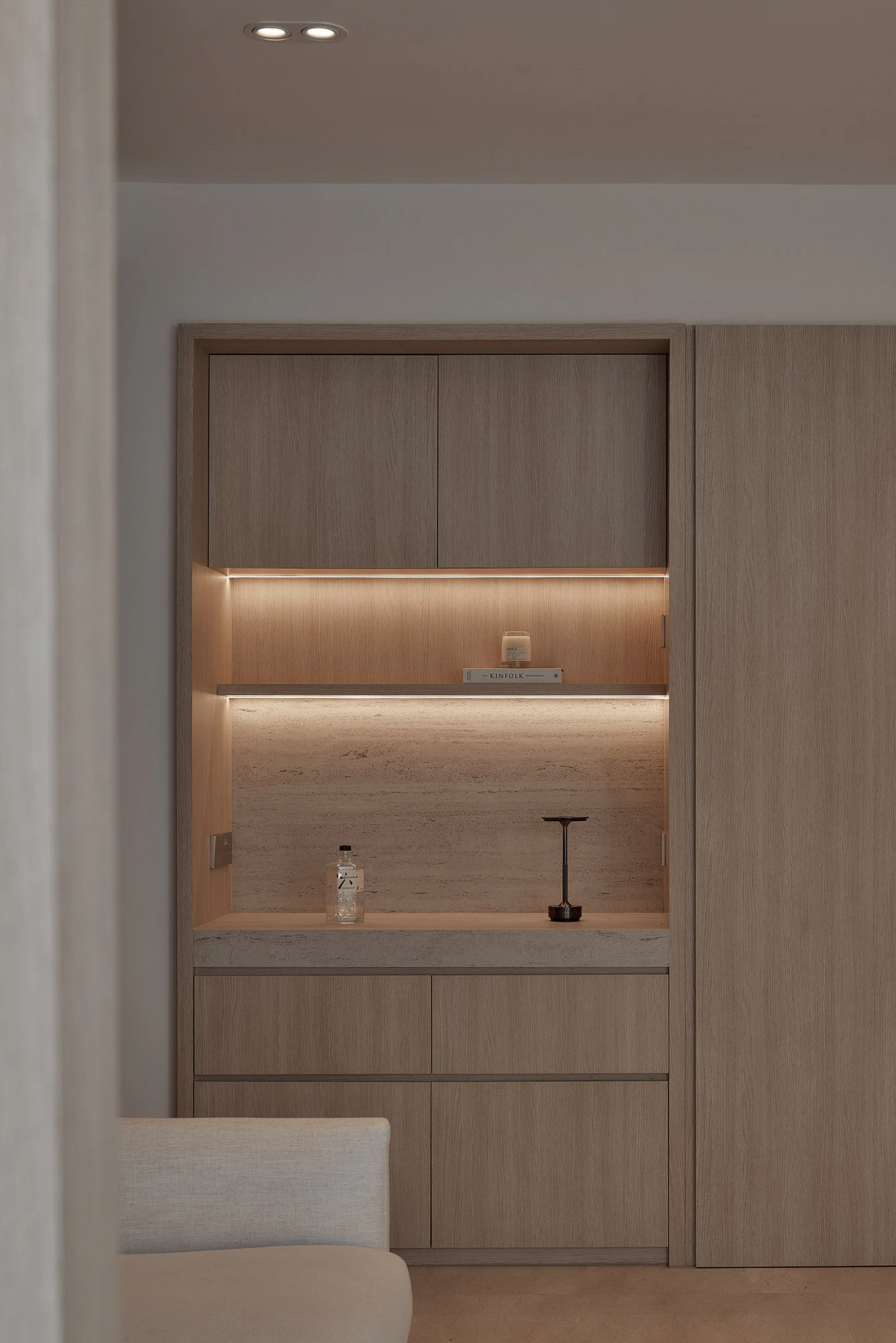 A minimalist home with earthy tones harmoniously blended with Dekton ...