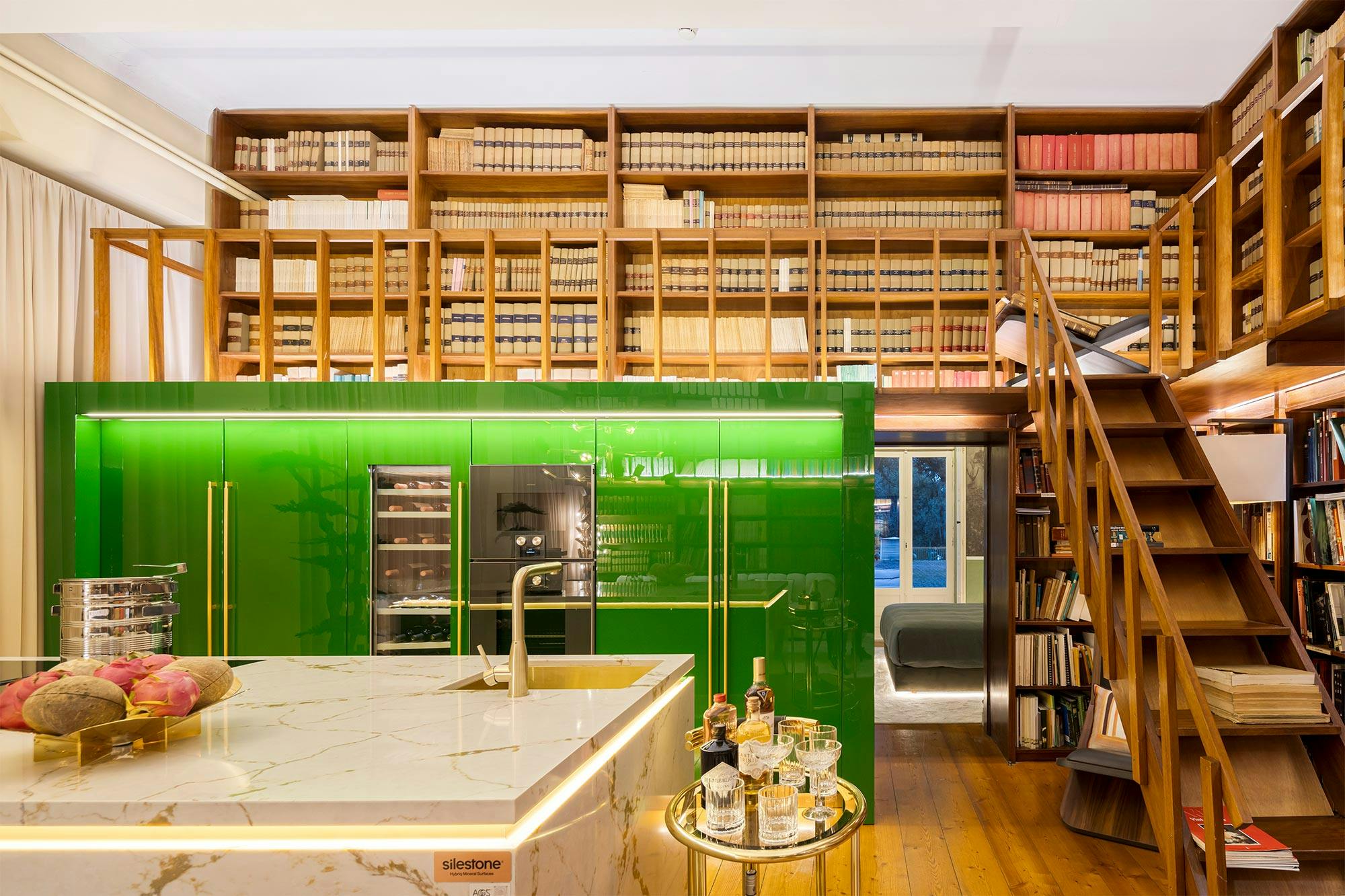 Two restaurants with a shared kitchen achieve visual continuity thanks ...