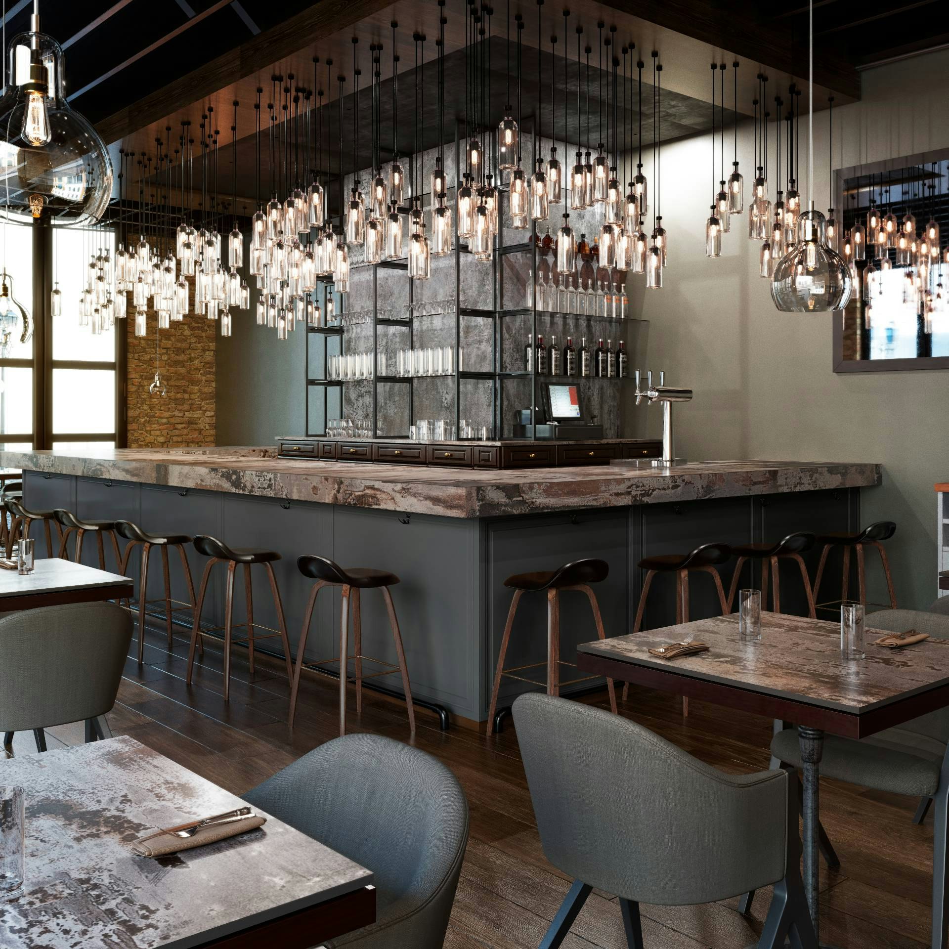 The most resistant bar countertops - Cosentino