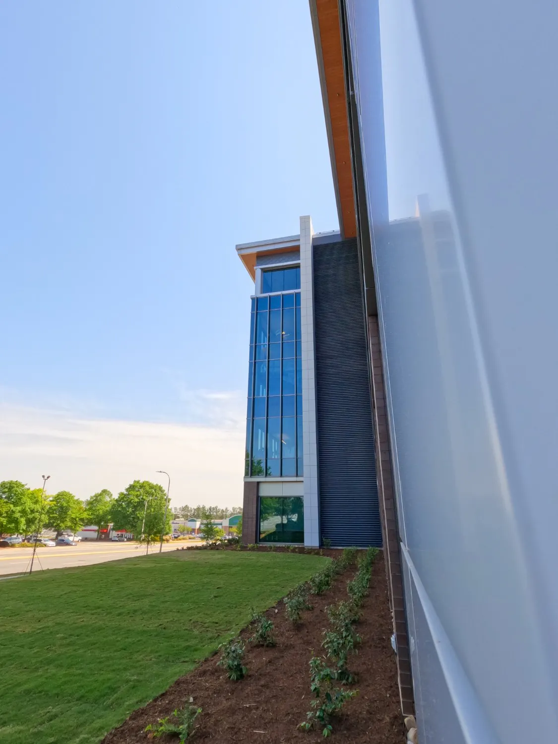 A two-toned facade for Southern First Bank in South Carolina ...