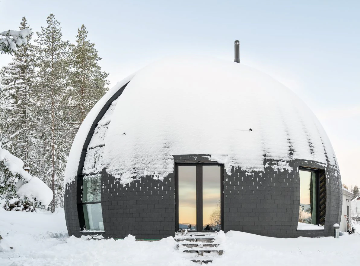 The spheric Dome house: how the kitchen with Dekton Kelya moved into ...