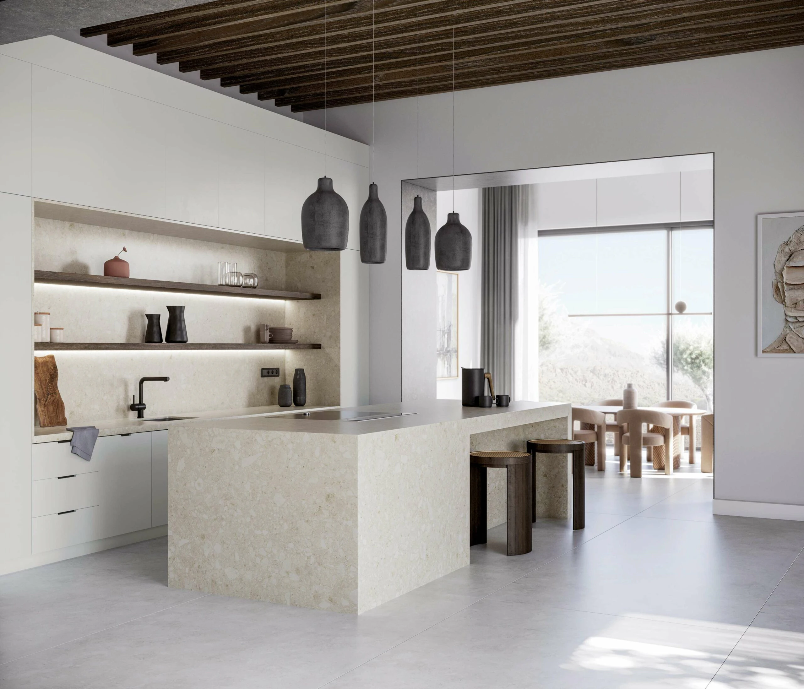 A nature-inspired home by SERENDI Design featuring Dekton - Cosentino USA