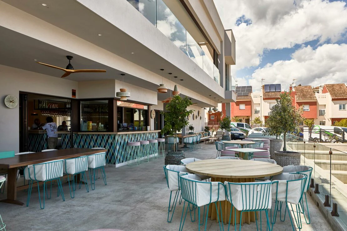 Dekton Nilium spans the interiors and exteriors of an exclusive padel ...