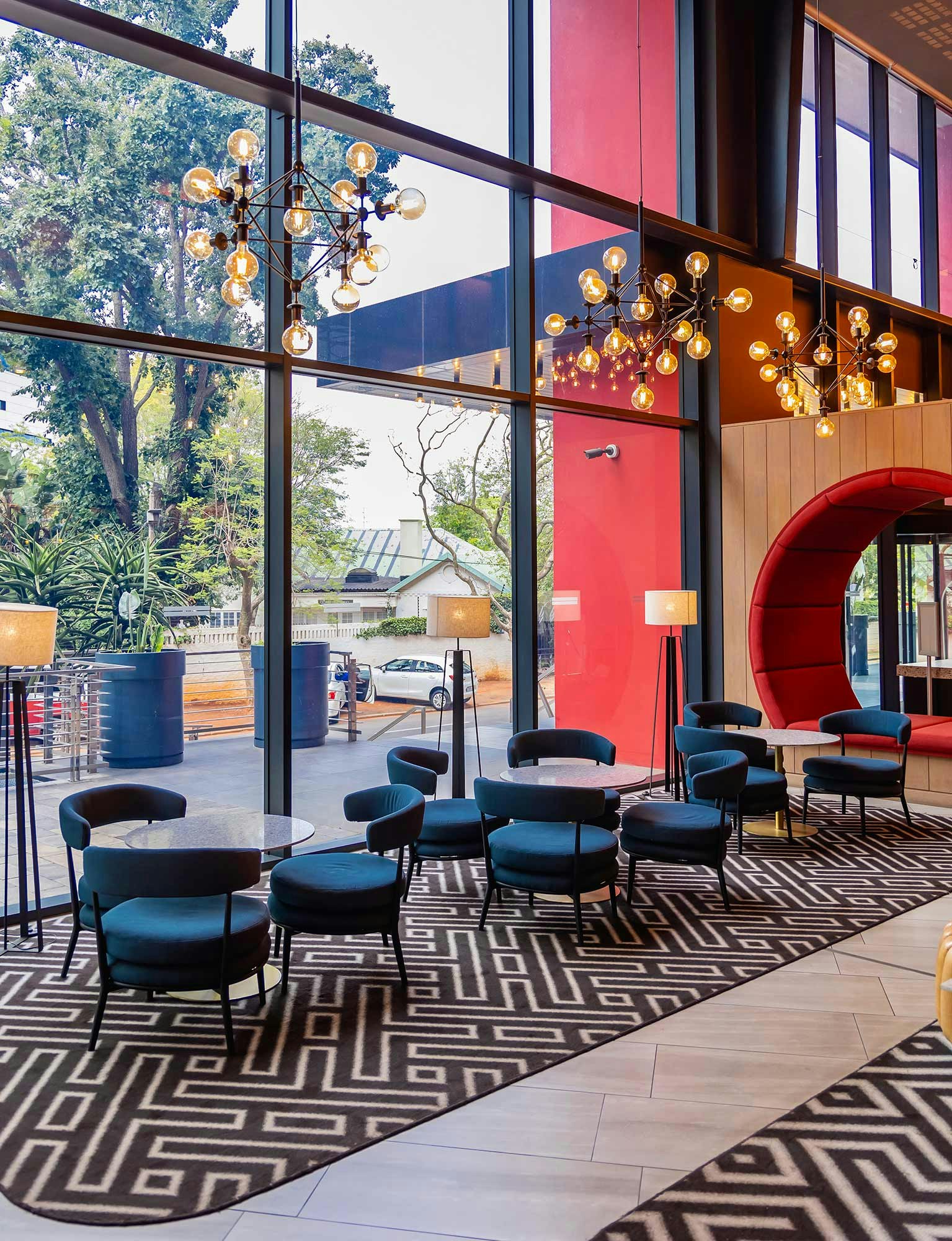 A bold rooftop bar in the heart of Rosebank enhanced by Dekton surfaces ...