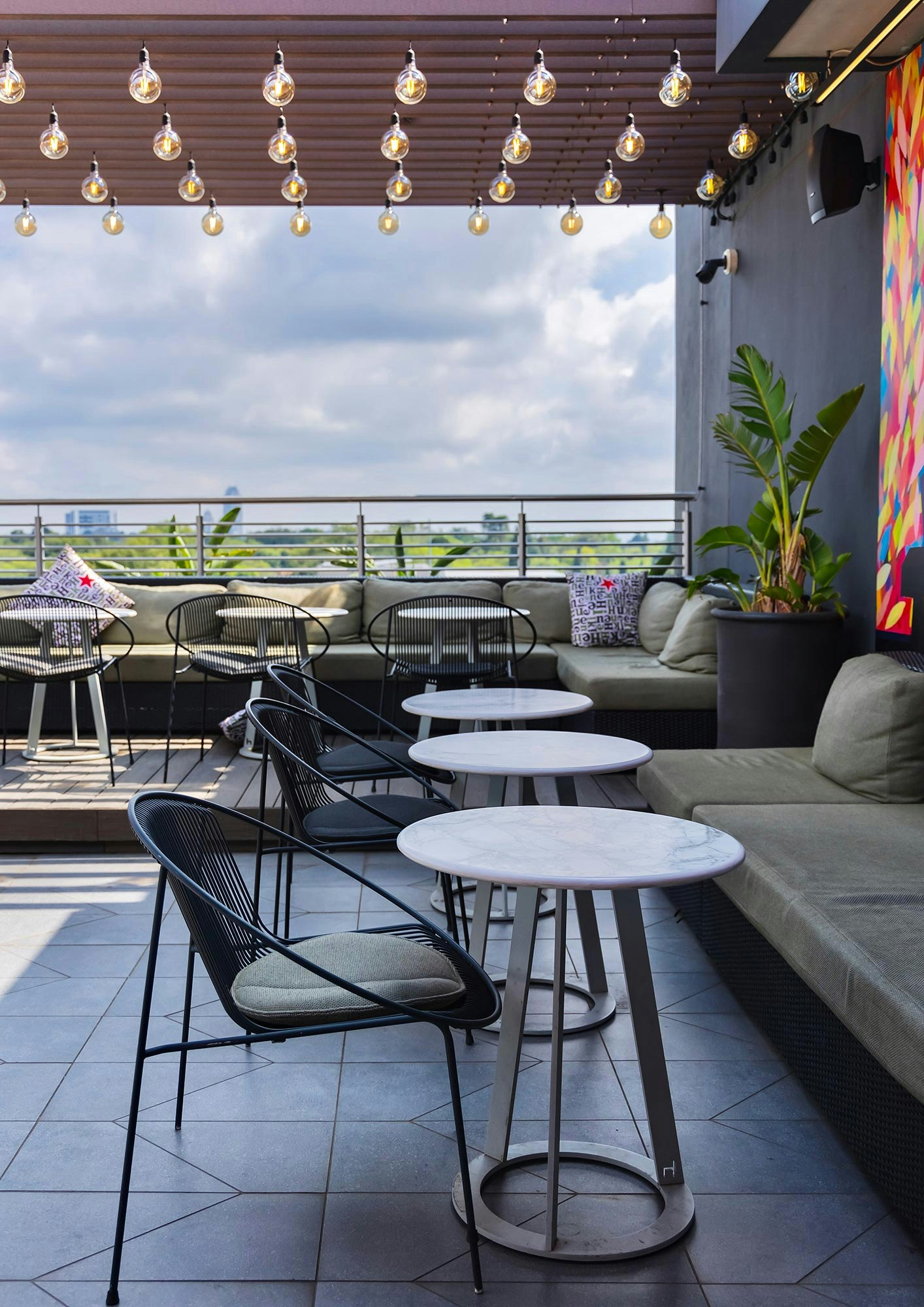 A bold rooftop bar in the heart of Rosebank enhanced by Dekton surfaces ...