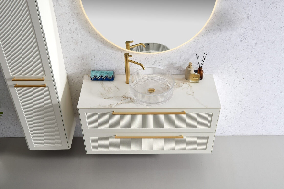 Beautiful bathroom furniture with Dekton at Scala Bad - Cosentino