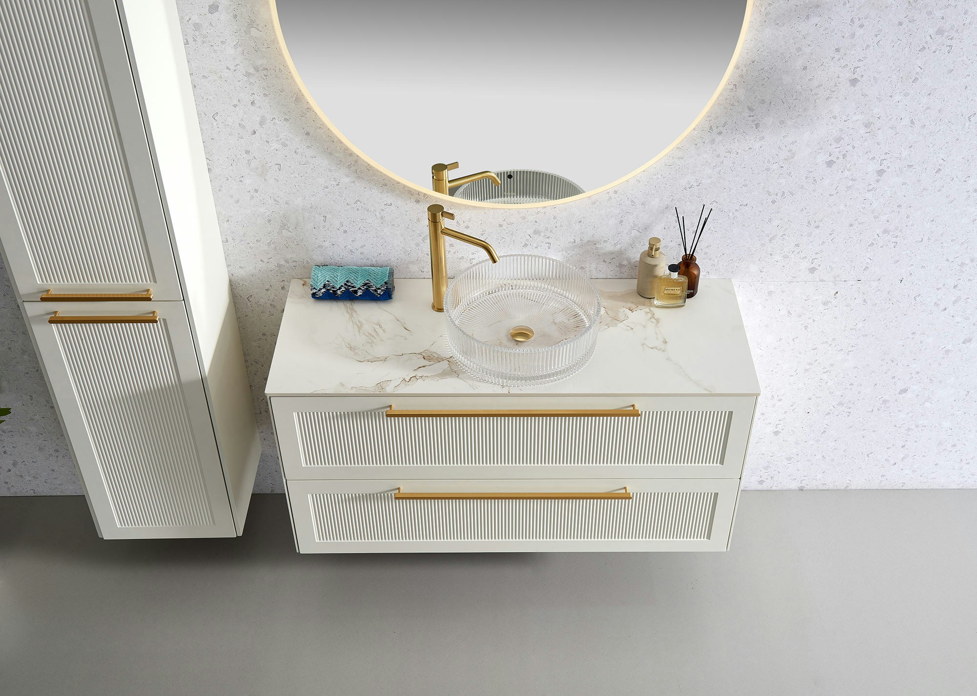 Beautiful bathroom furniture with Dekton at Scala Bad - Cosentino