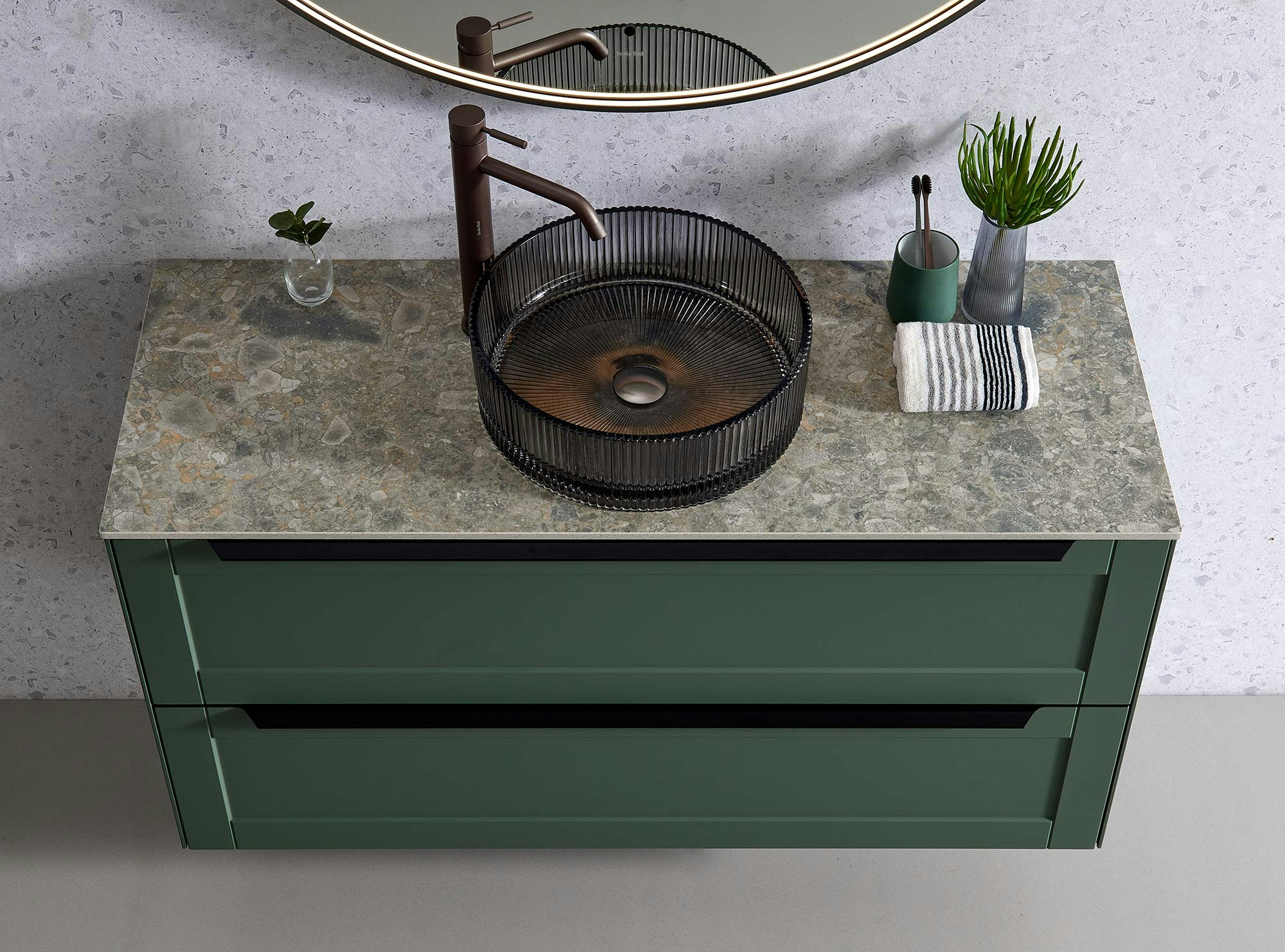 Beautiful bathroom furniture with Dekton at Scala Bad - Cosentino