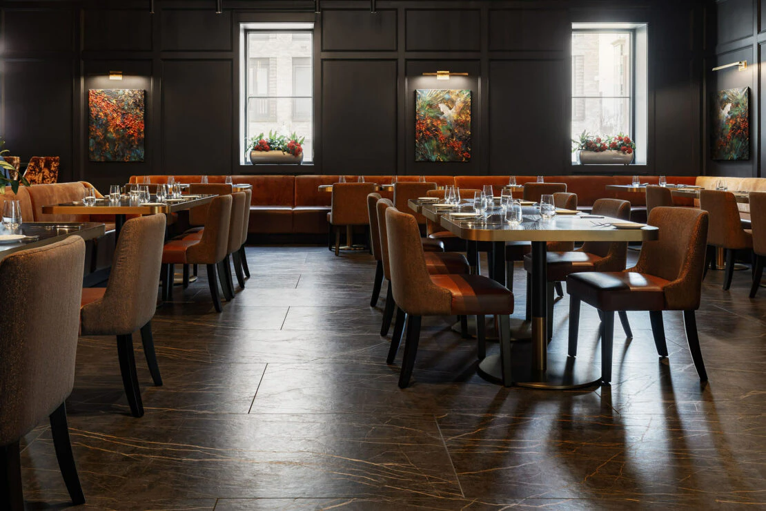 Dekton elevates the moody, sexy design of Masons Steakhouse - Cosentino